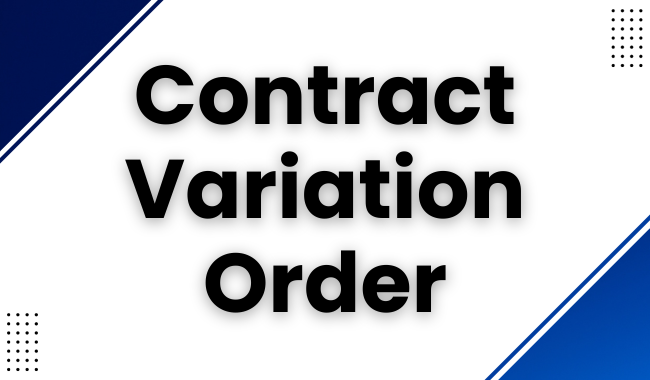 Contract Variation Order Template | REVAMP